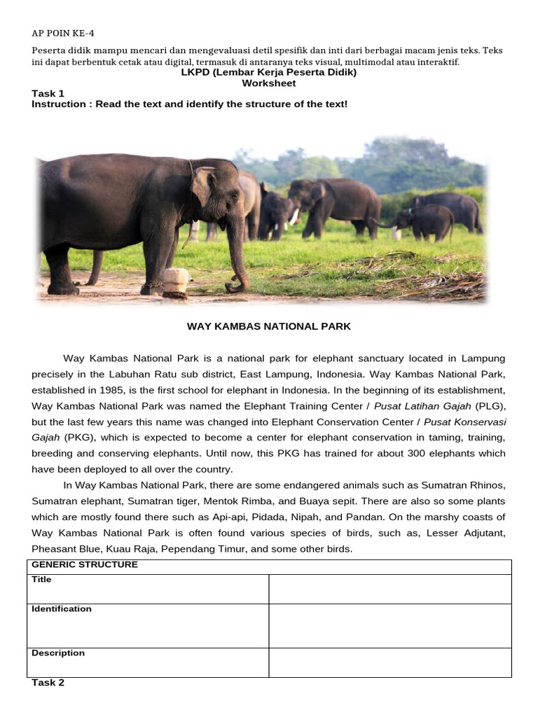 LKPD Descriptive Text | PDF