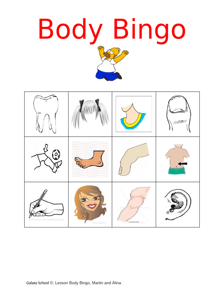 Body Bingo Pdf