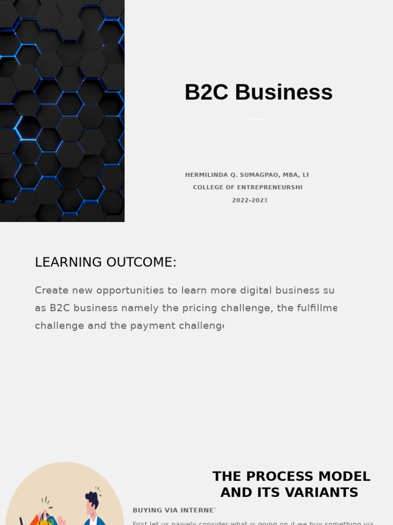Lesson 2 3 B2C Business | PDF