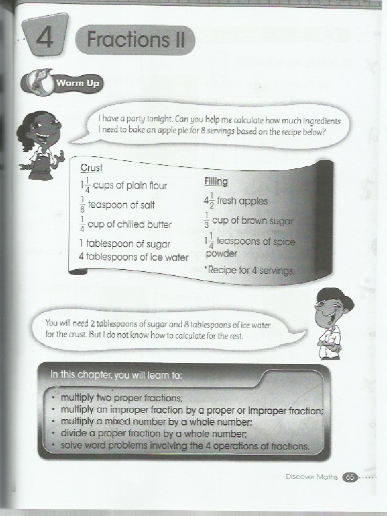 Pri 5 Maths TB - Chap 4 - Fractions II | PDF