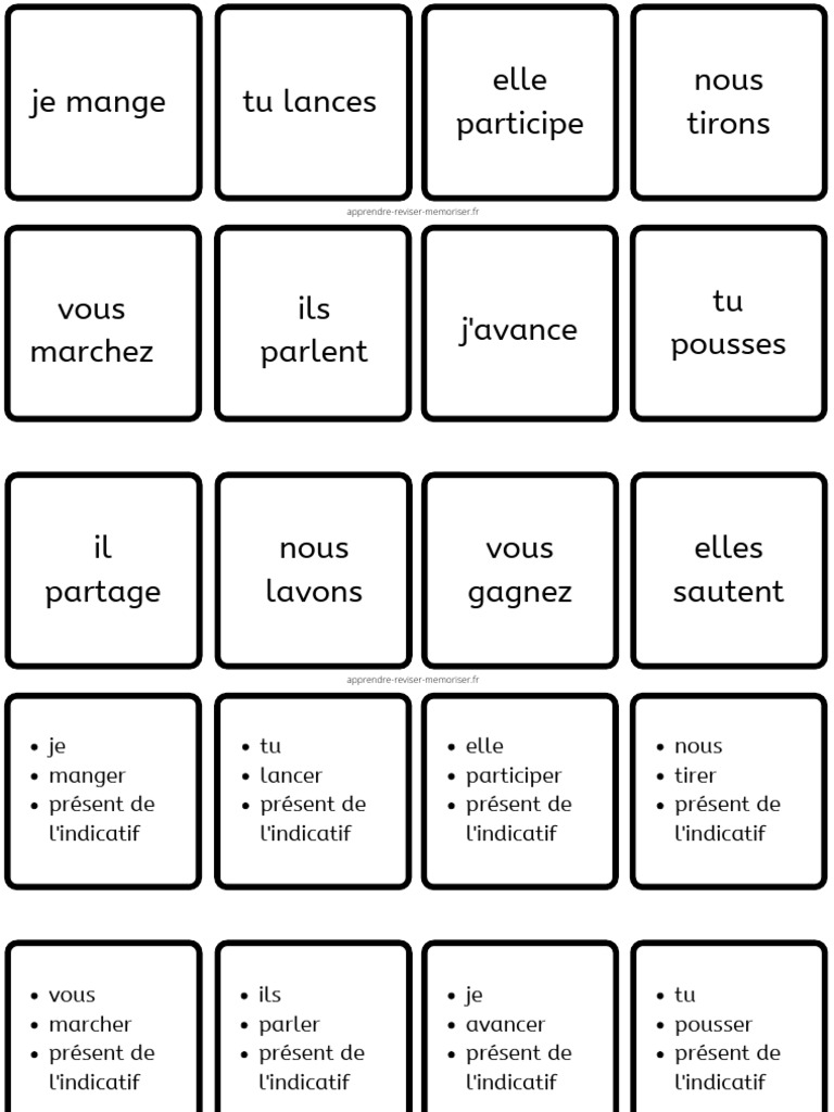 Dominos-de-conjugaison-présent-de-lindicatif | PDF