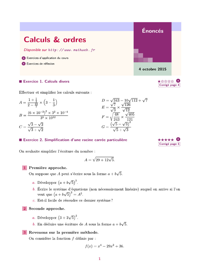 Seconde Exo Partie 1 | PDF