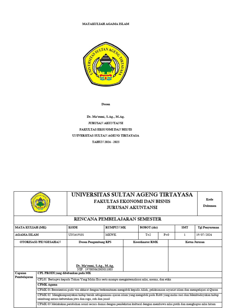 RPS MK AGAMA - OBE - 2024 Fix | PDF