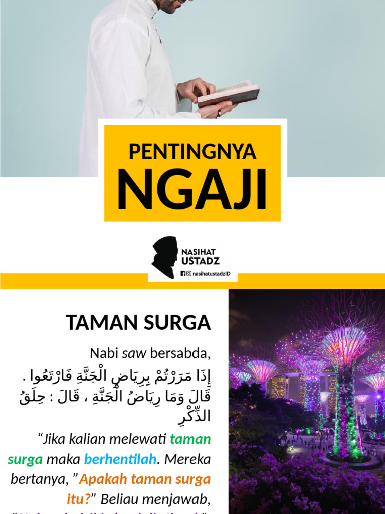 02 Pentingnya Ngaji - Nasihat Ustadz | PDF