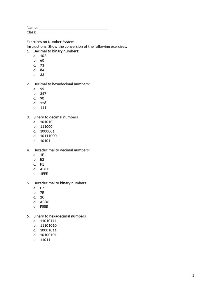 Extra exercises on number system | PDF
