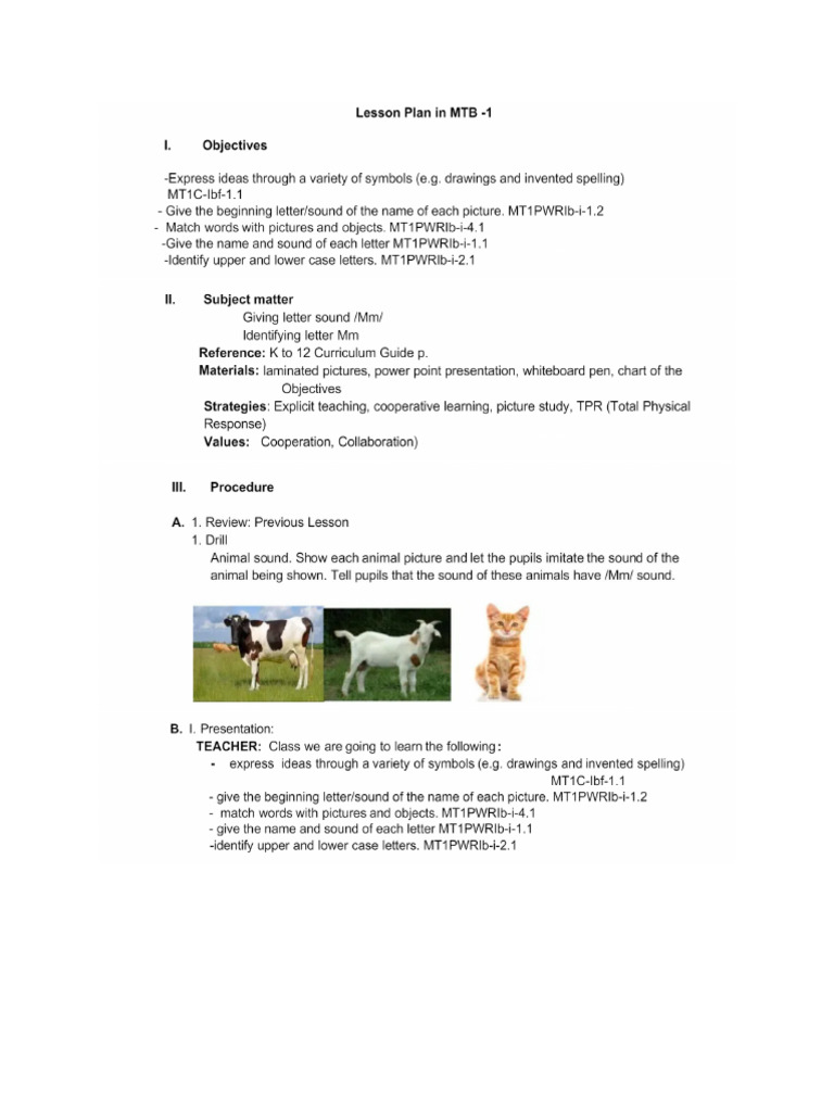 Sample Lesson Plan On Explicit Teaching | PDF