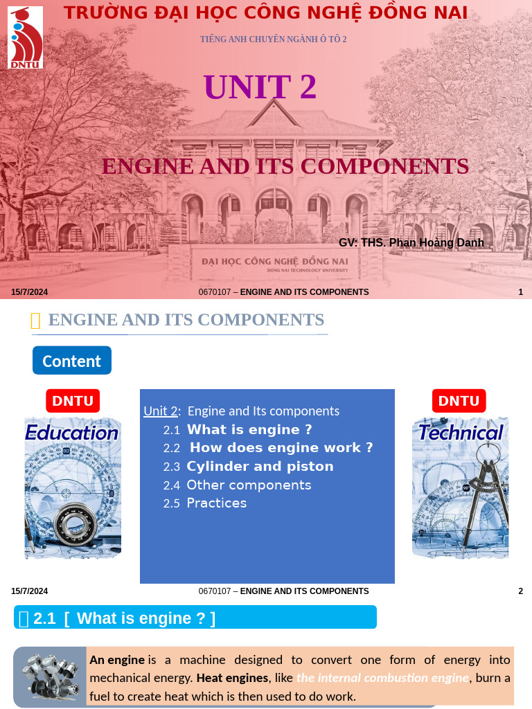 Unit 2-Engine and Its Components | PDF