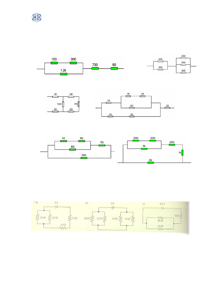 Exercicis de Circuits Elèctrics | PDF | Métodos y materiales de enseñanza | Ciencia y matemáticas