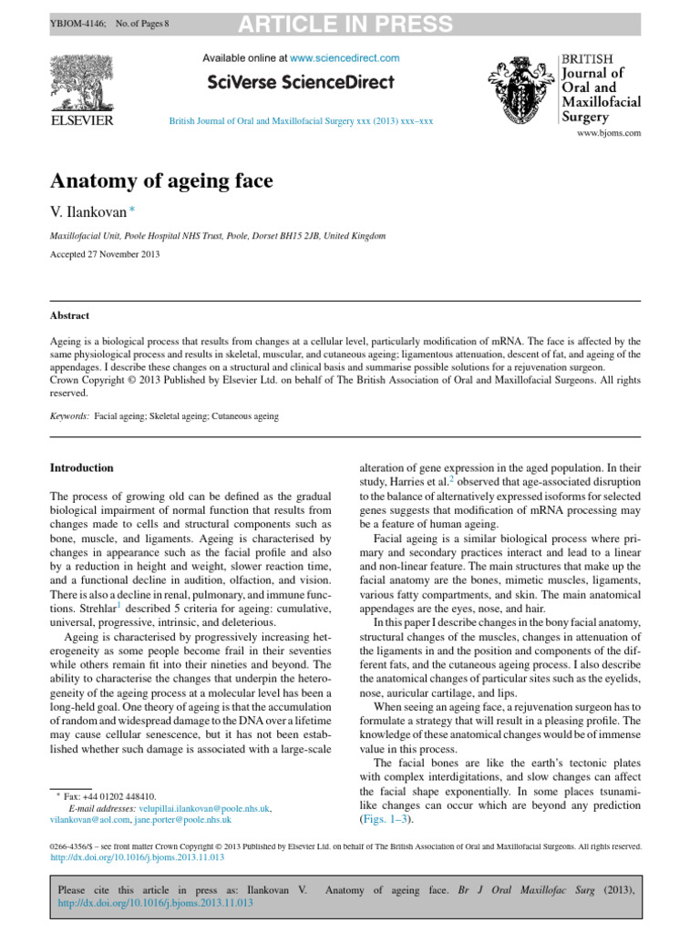 Anatomy of Ageing Face | PDF | Skin | Self-Improvement