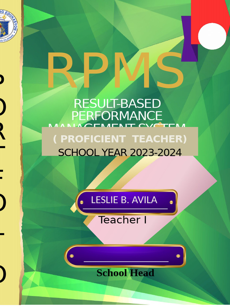 Rpms Portfolio Proficient 2023 2024 for Sharing | PDF