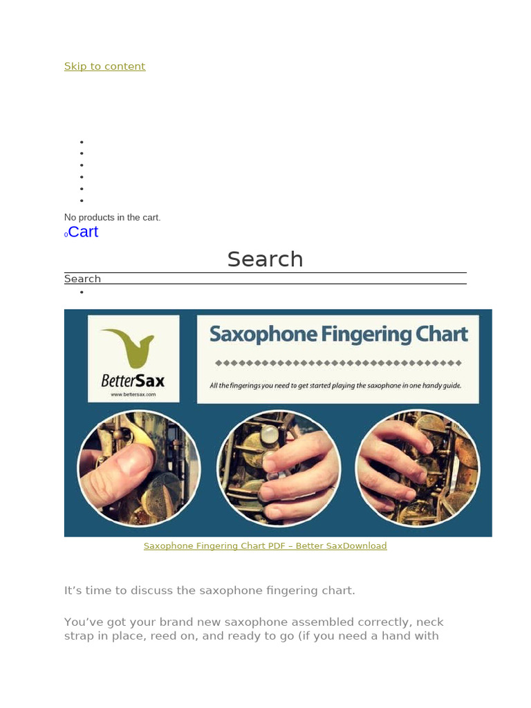 Saxaphone Cheet Sheet | PDF