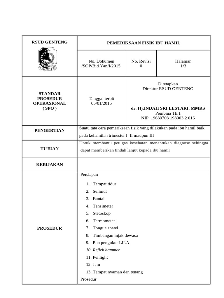Pemeriksaan Fisik Ibu Hamil Revisi | PDF