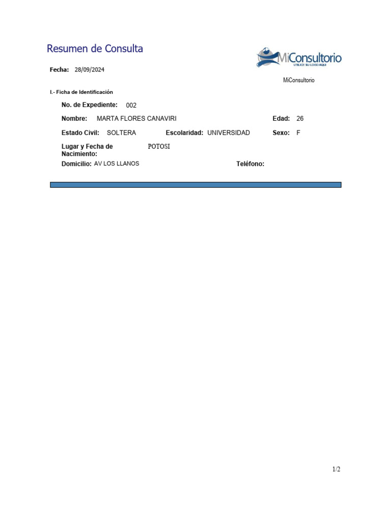 Consulta All Summary HC2 | PDF