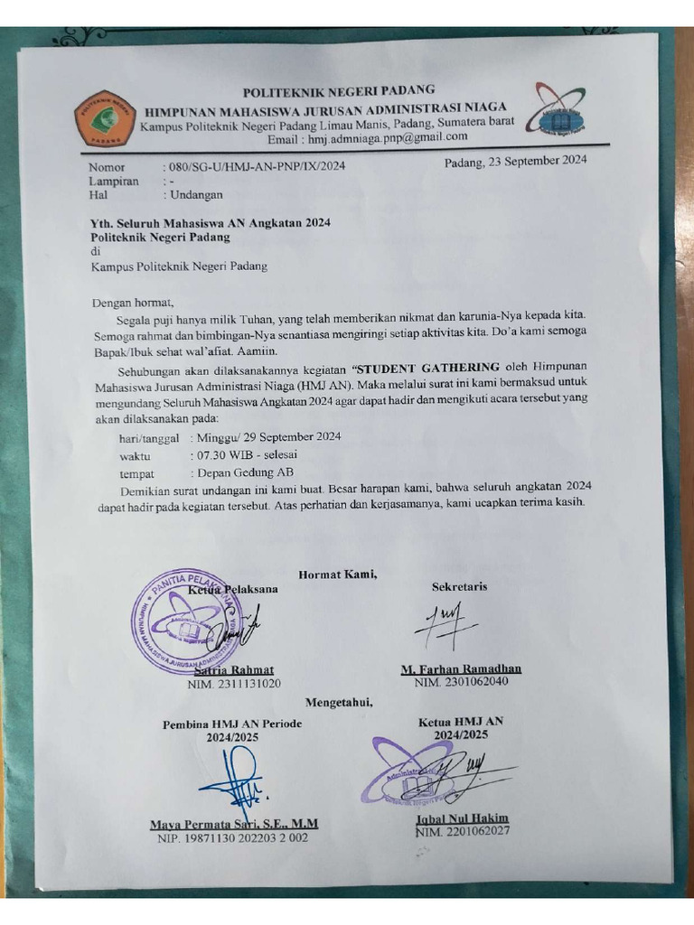 Surat Undangan Akt24 | PDF