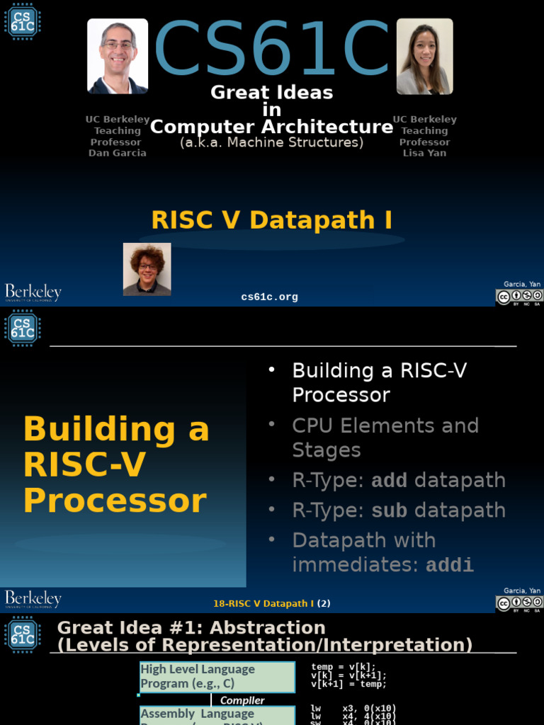CS61C 2022fa L18 Datapath I | PDF
