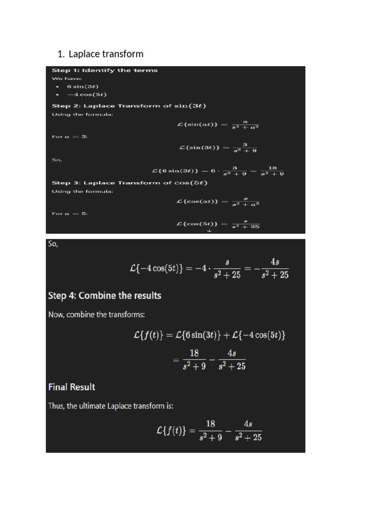 Laplace transform | PDF