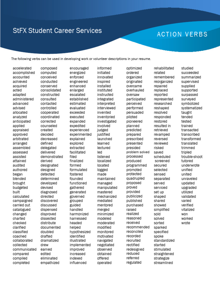 Action Verbs_1 | PDF