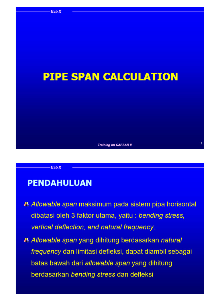 Pipe Span Calculation | PDF