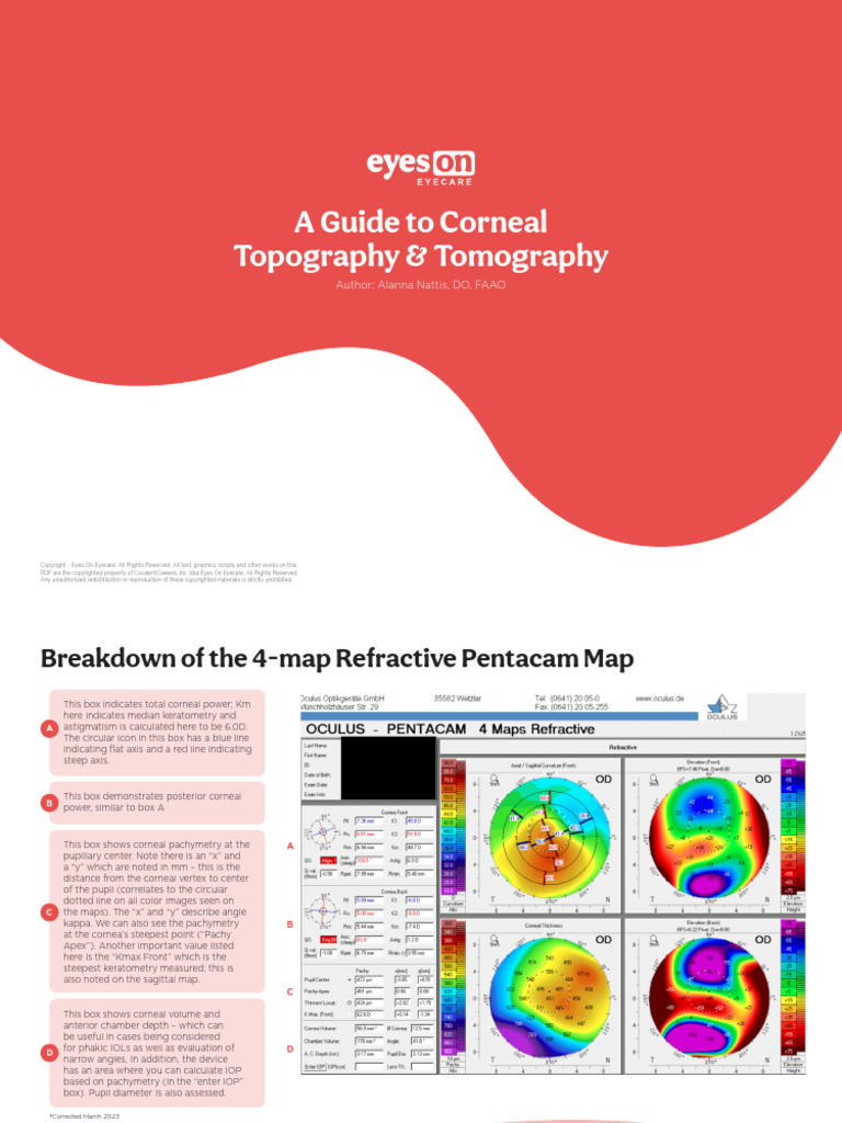 A Guide To Corneal Topography and Tomography - Cheat-Sheet | PDF