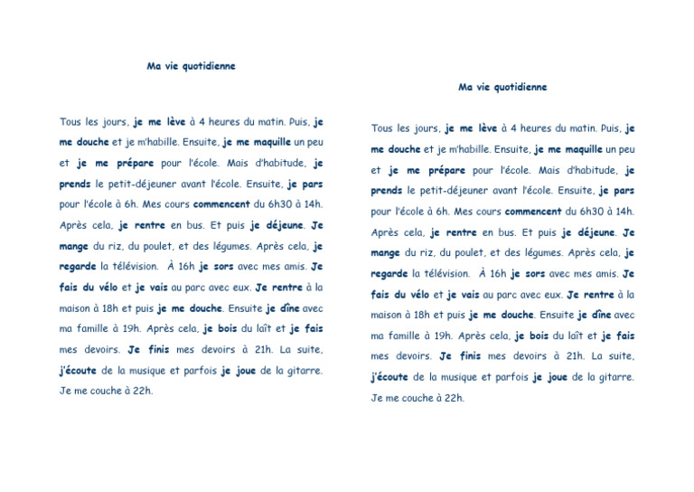 Ma Vie Quotidienne MlleNicka - PRINT | PDF