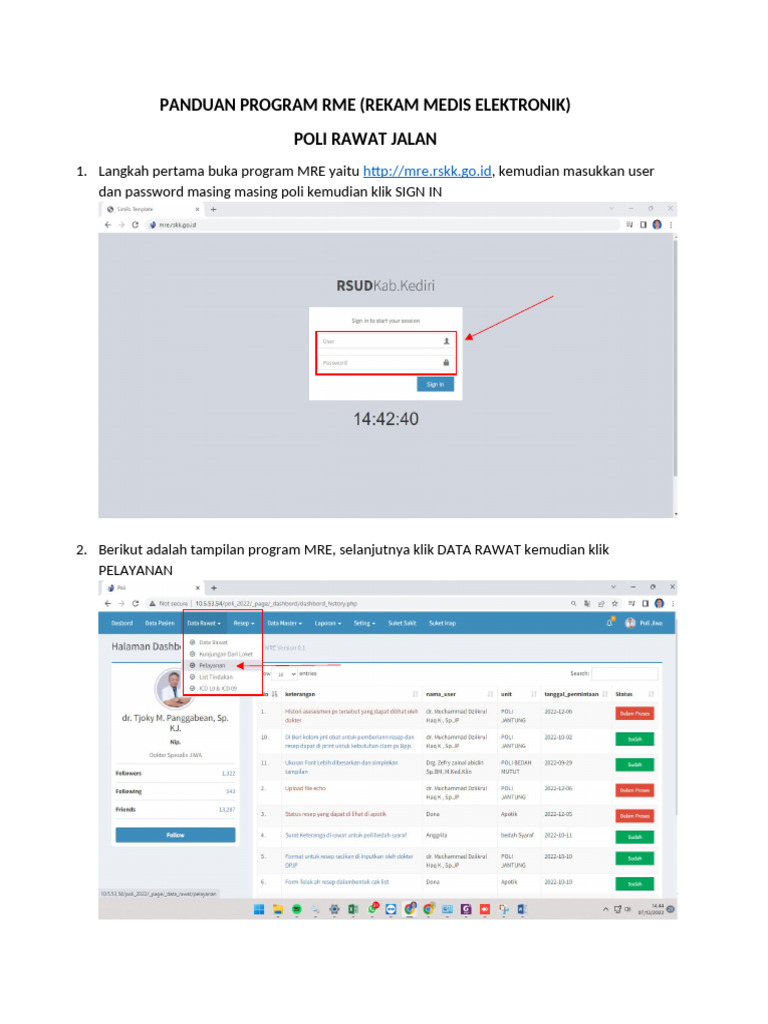 Langkah Penggunaan Program MRE | PDF