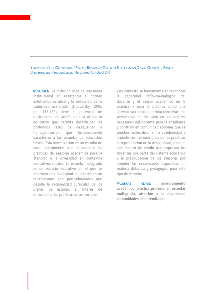 Sesoría Académica para La Atención A La Diversidad Un Enfoque de ...