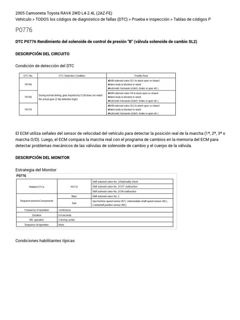 P0776 (ALL Diagnostic Trouble Codes (DTC) ) - ALLDATA Repair | PDF ...