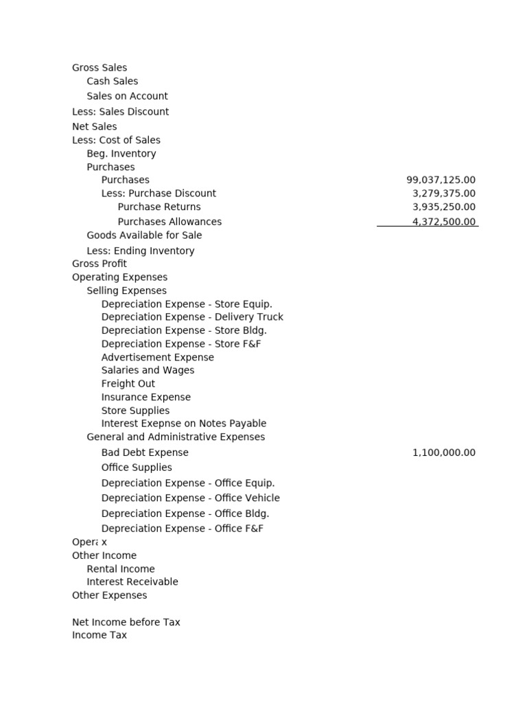 Multi Step Income Statement | PDF
