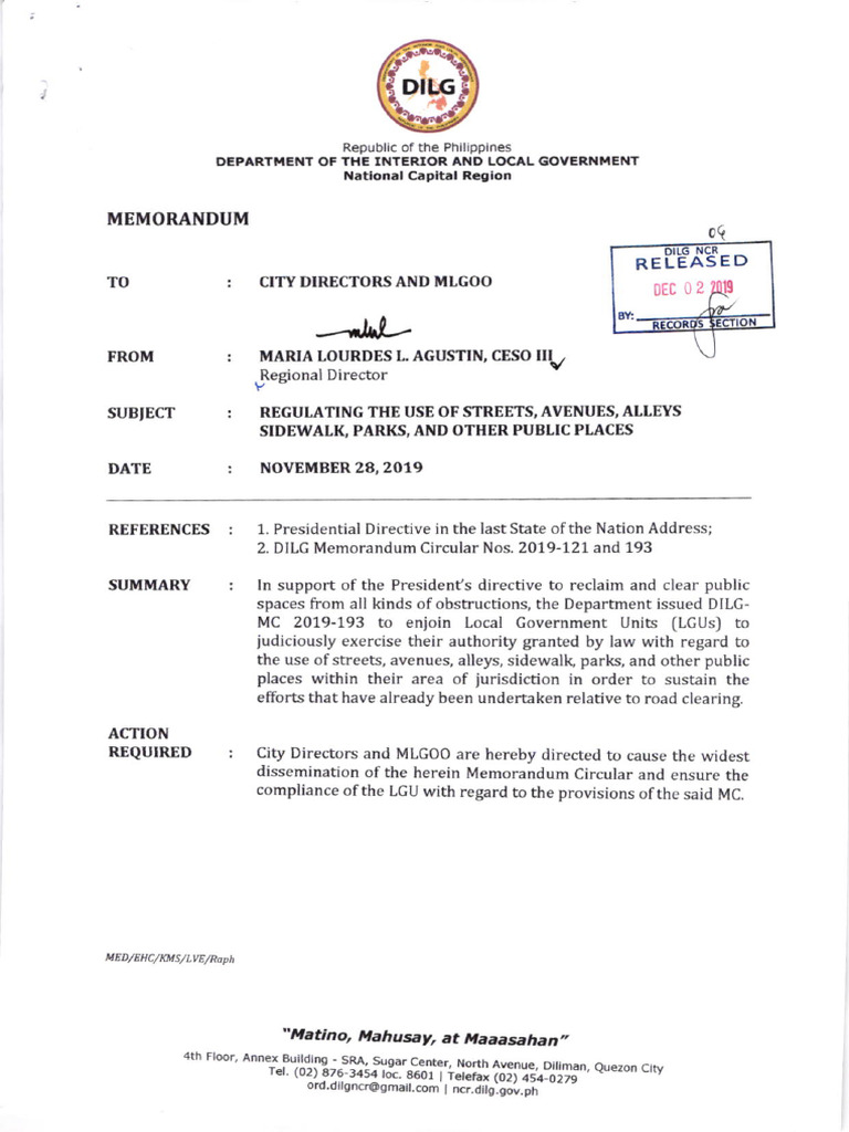 ROAD-CLEARING-MEMO-2 | PDF