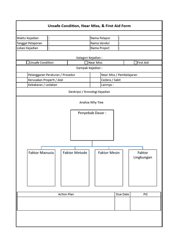 Near miss & first aid form_Update | PDF