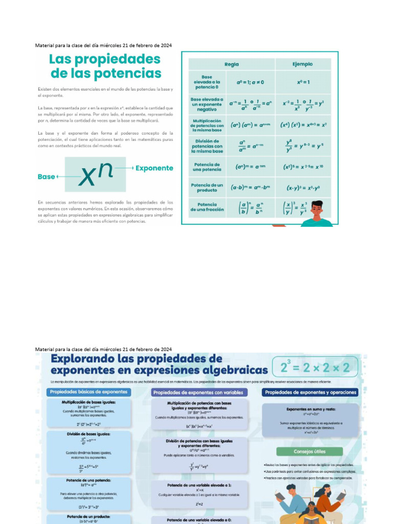 Propiedades de Los Exponentes | PDF