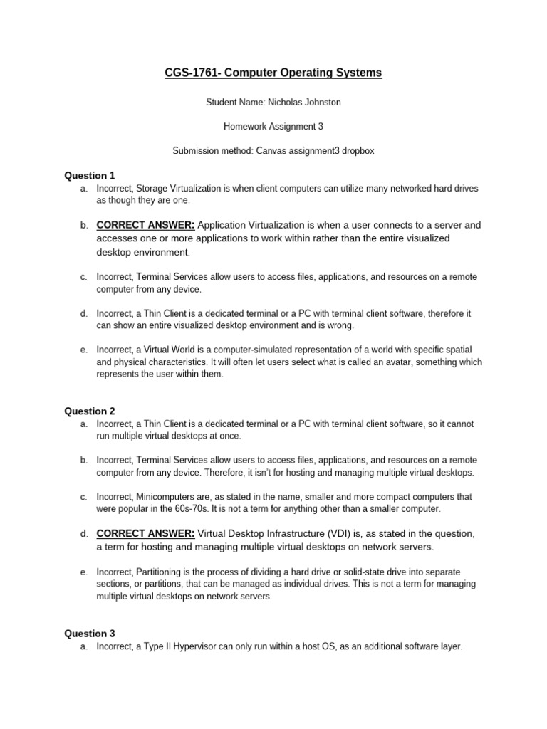 COS Assignment 3 | PDF
