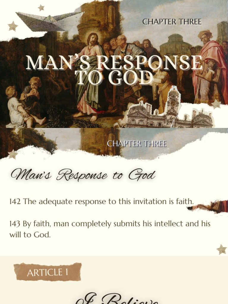 Chapter Three - Man's Response To God | PDF