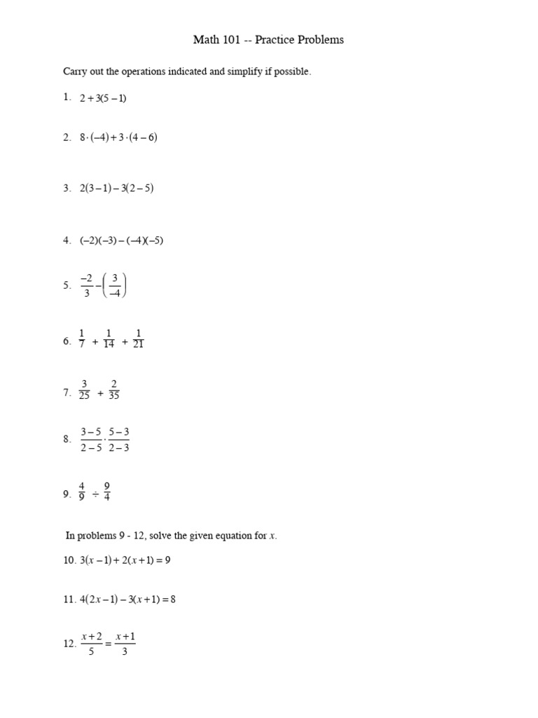Math 101 Practice Final 2 | PDF