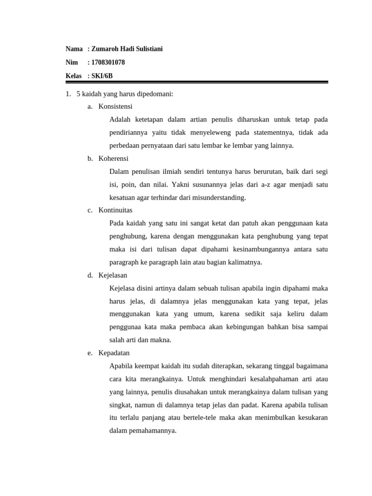 uAS Academic Writing (Zumaroh Hadi Sulistiani 1708301078) | PDF