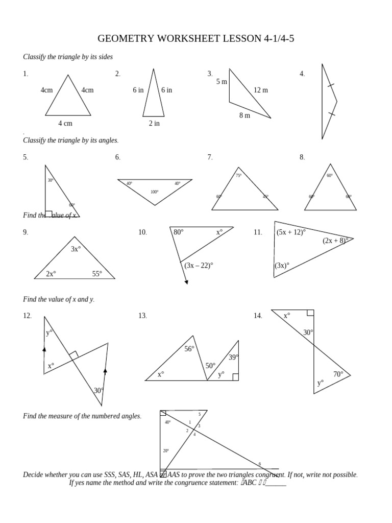 GEO WORKSHEET 4-5 | PDF