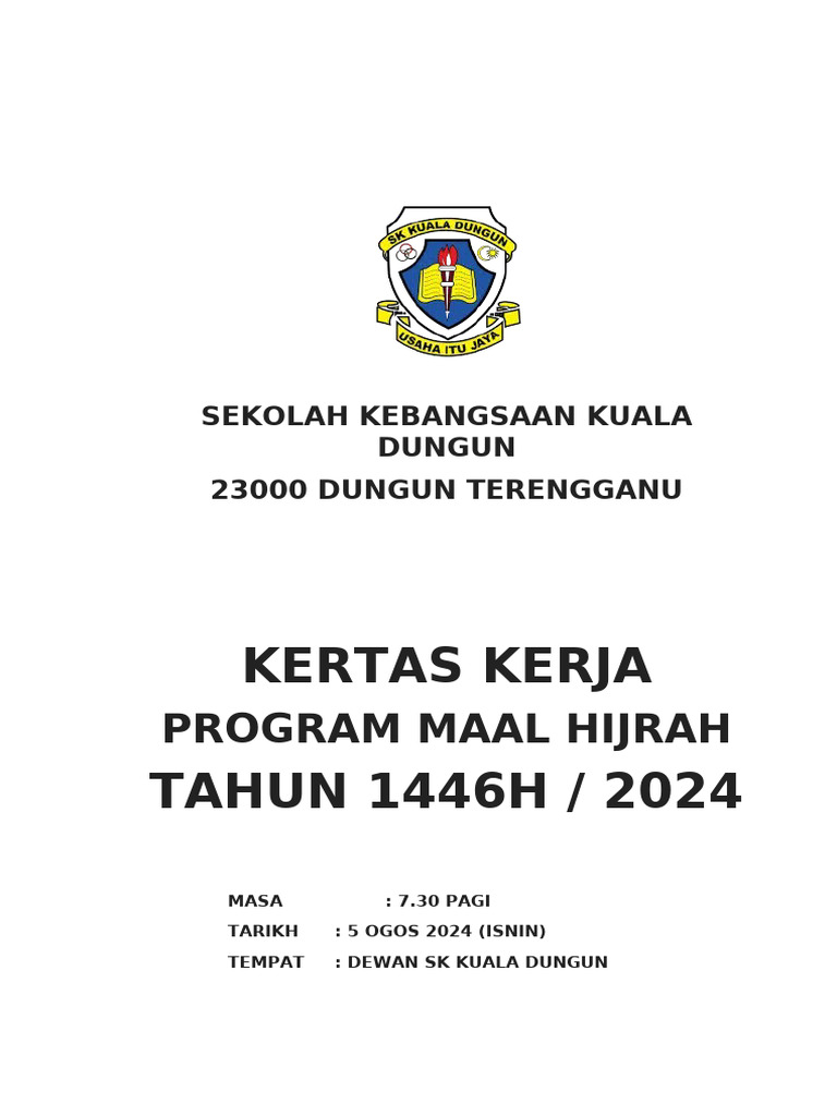 KERTAS-KERJA-MAAL-HIJRAH SKKD 2024 | PDF