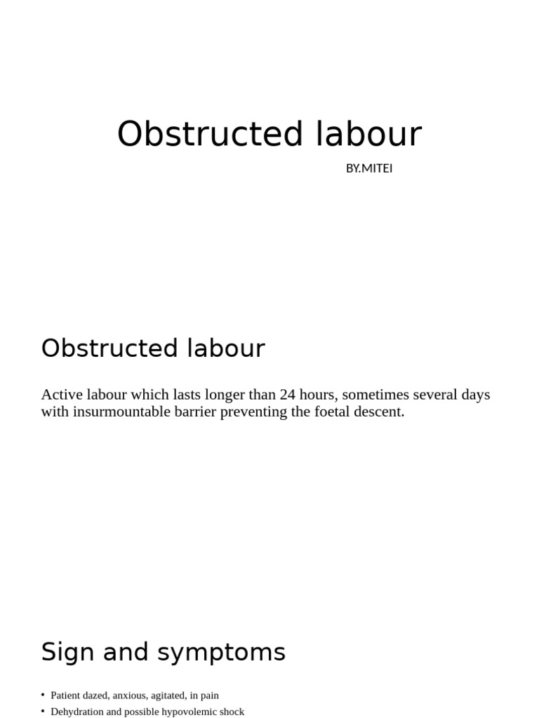 Obstructed Labour | PDF