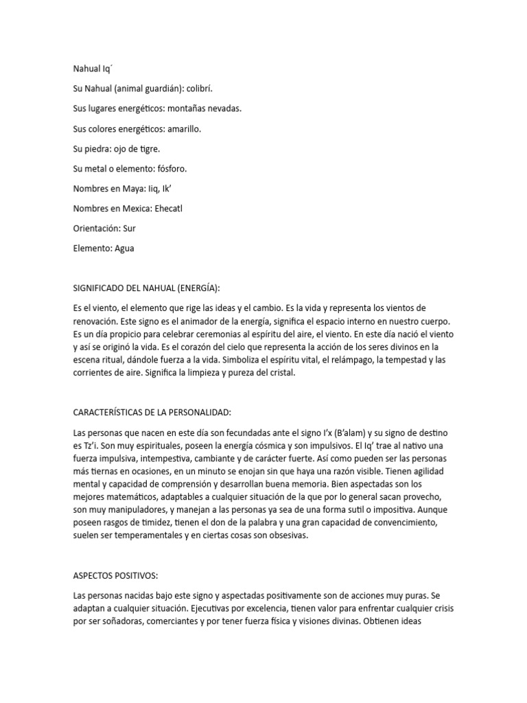 Nahual Iq | PDF