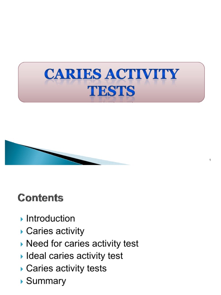 My Class - Caries Activity Tests | PDF | Medical Specialties | Wellness