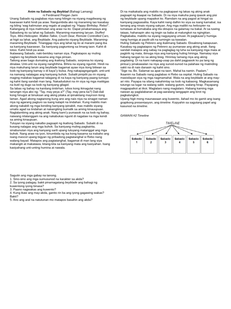 Anim na Sabado ng Beyblad | PDF