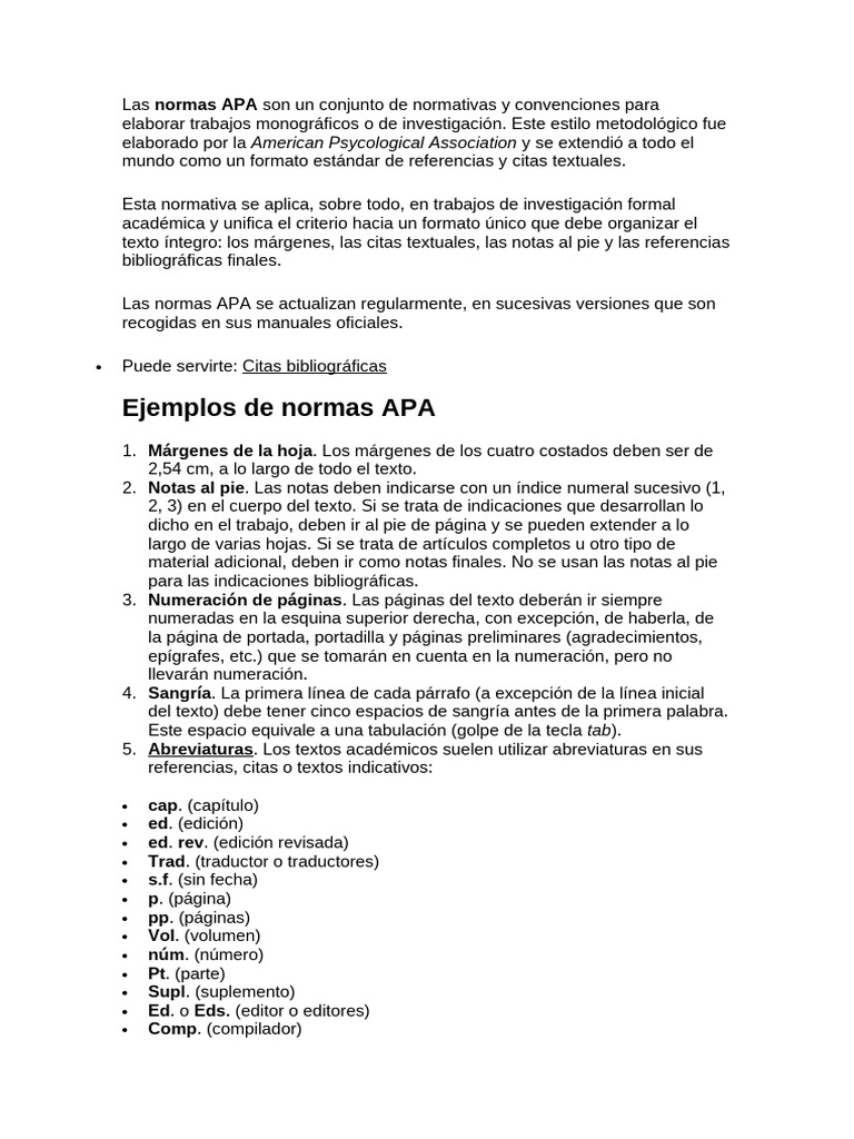 Guía Completa de Normas APA | PDF