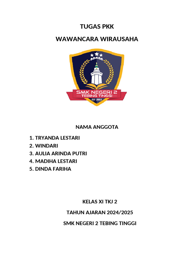 TUGAS PKK Wawancara Batagor | PDF