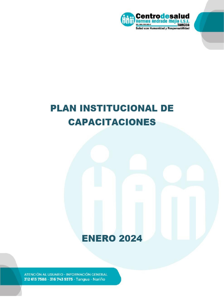 590 - Plan Anual de Capacitaciones 2024 Ese Tangua | PDF