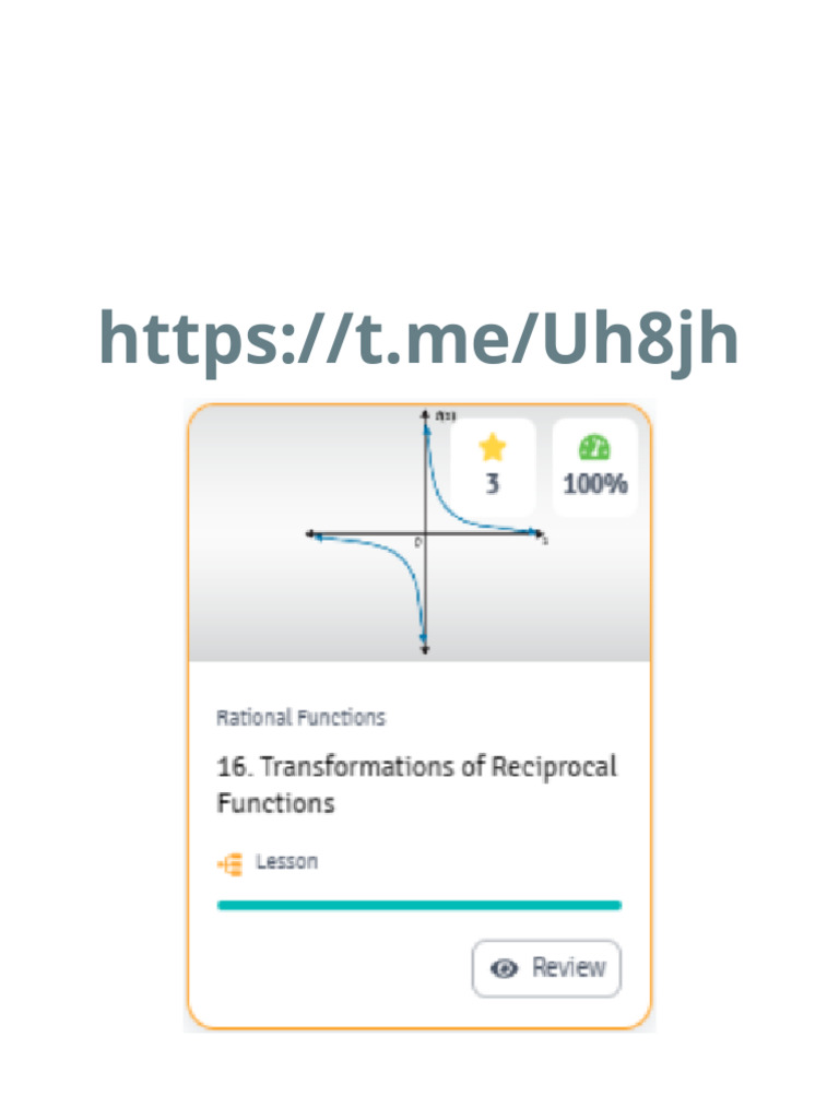 Transformations of Reciprocal Functions | PDF