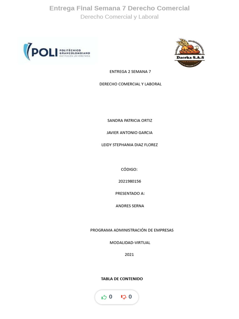 Entrega Final Semana 7 Derecho Comercial - Compress - Compress | PDF