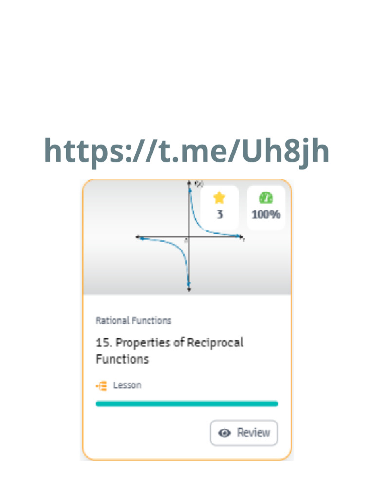 Properties of Reciprocal Functions | PDF