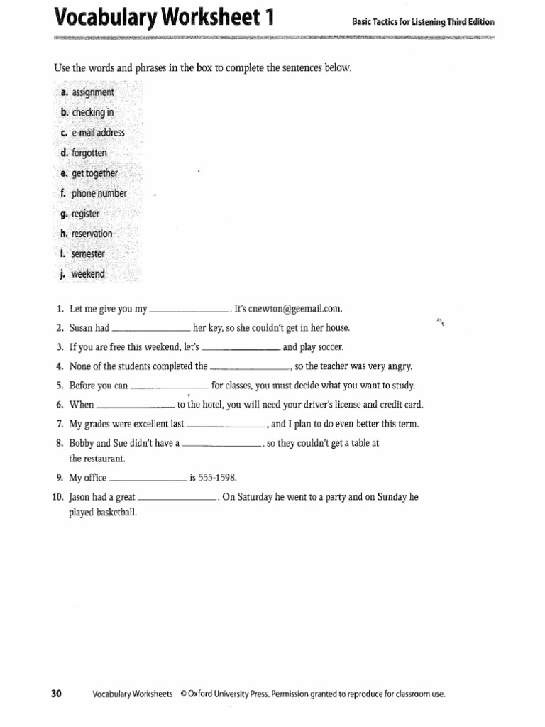 Tactics Basic Worksheet | PDF
