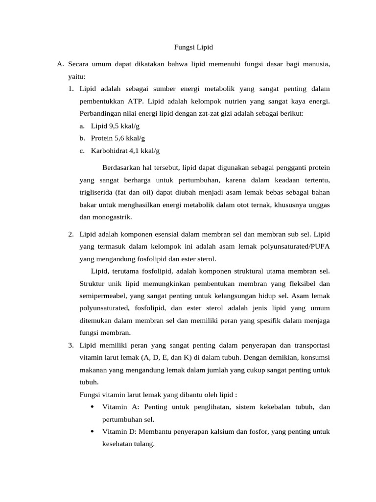 Materi Fungsi Lipid Pdf
