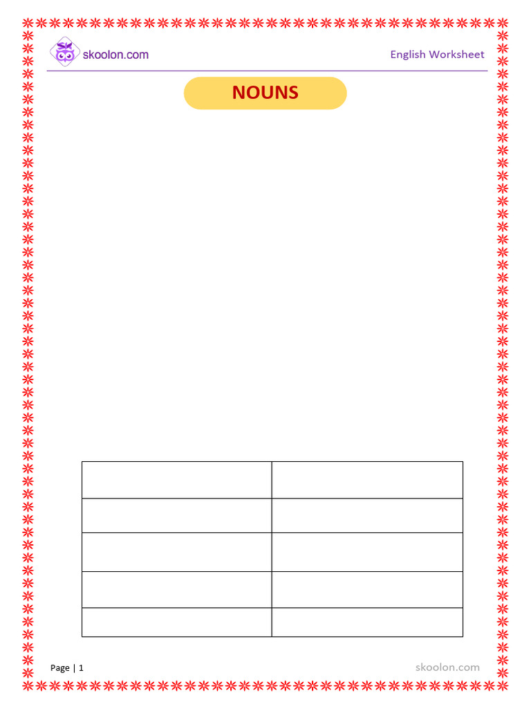 G1_English Nouns | PDF